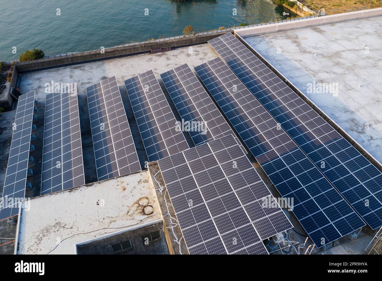 Solar energy system panel on roof top Stock Photo - Alamy