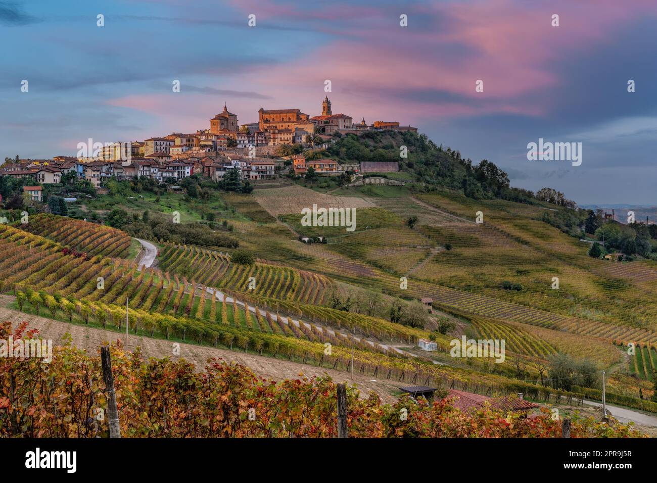 La Morra village in Piedmont Italy Stock Photo - Alamy