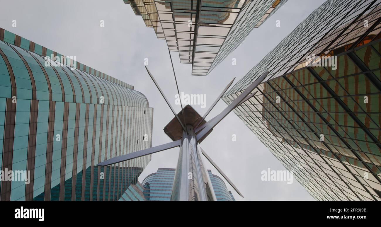 Low angle of the business office tower Stock Photo - Alamy