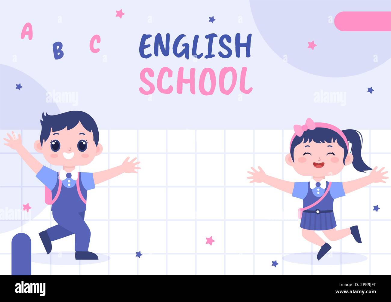English Class Template Background Hand Drawn Cartoon Flat Illustration ...