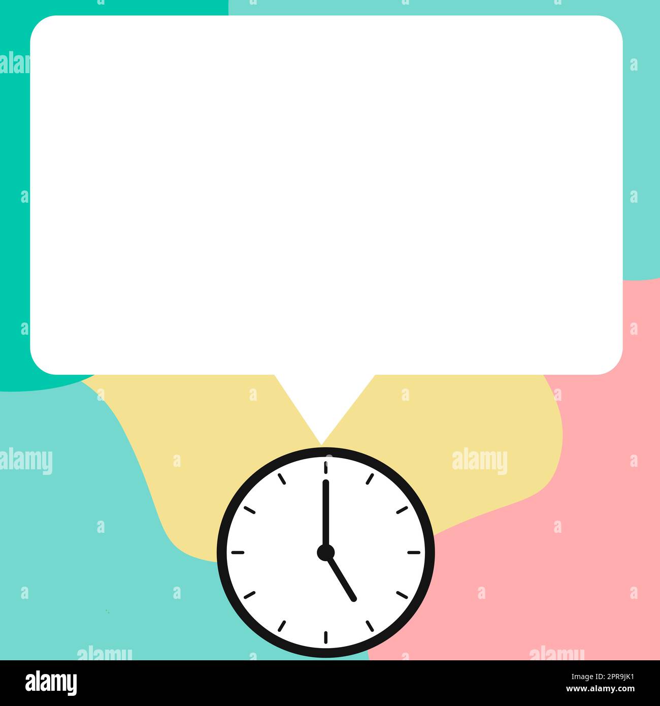 Presenter With Conversation Bubble Showing New Announcement. Colleague ...