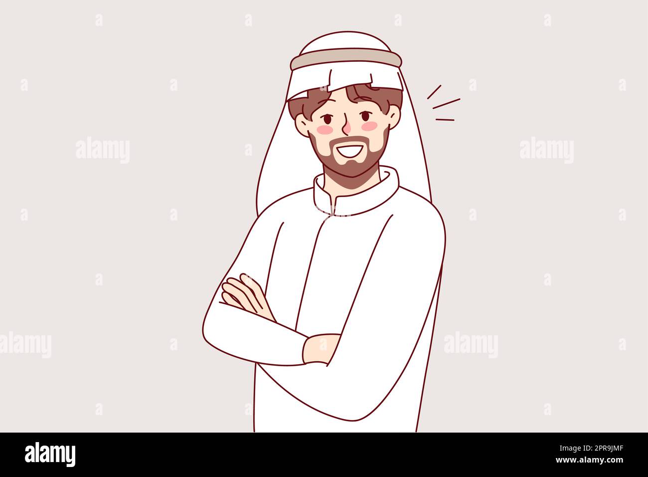Portrait of Arabic man in traditional clothing. Smiling arab male in ...