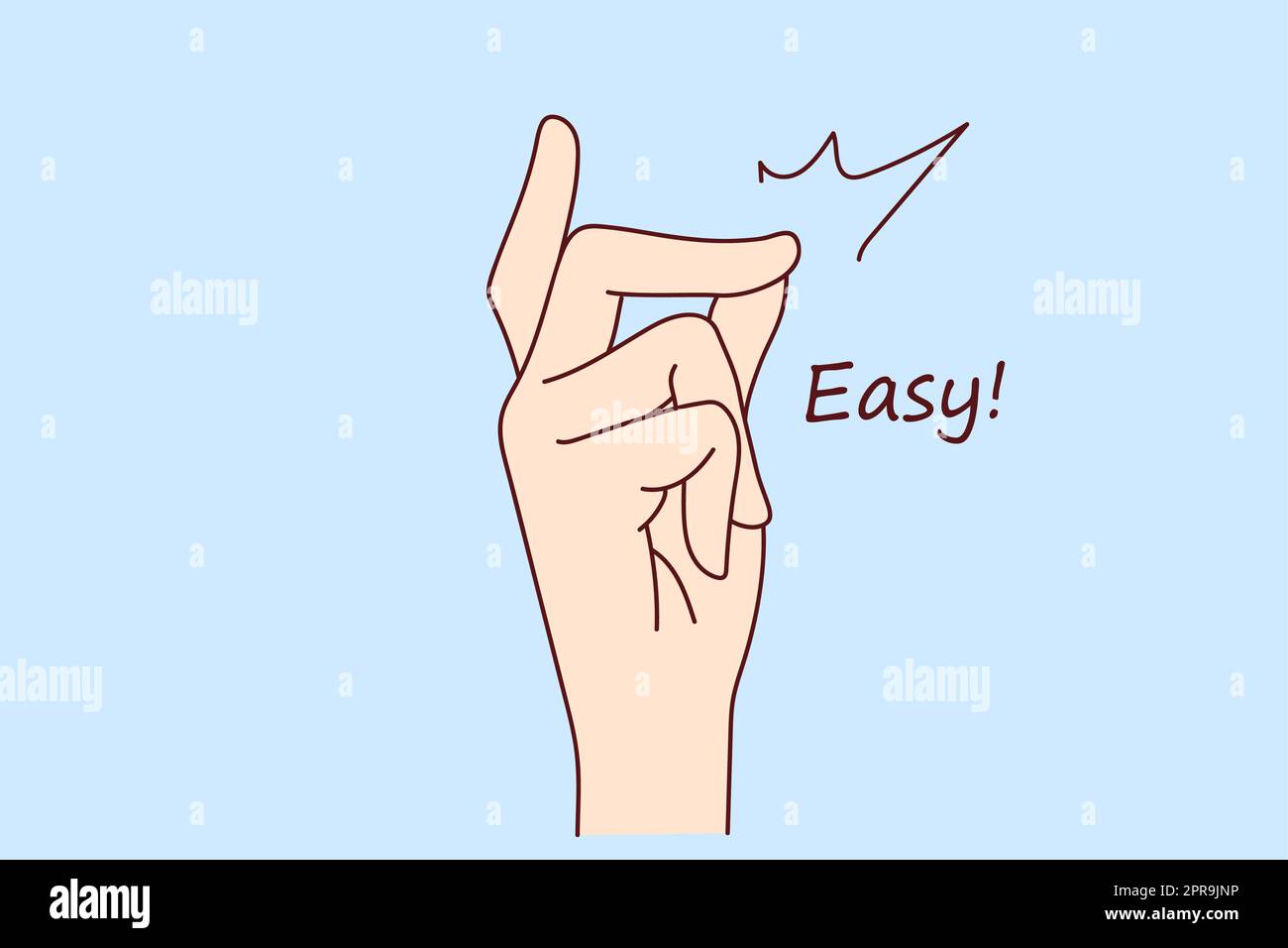 Closeup of person hand make gesture to show easy work to do. Man or ...