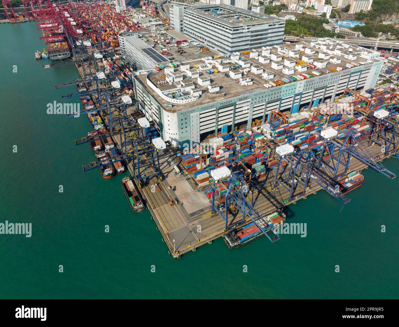 Aerial drone fly above cargo hi-res stock photography and images - Alamy