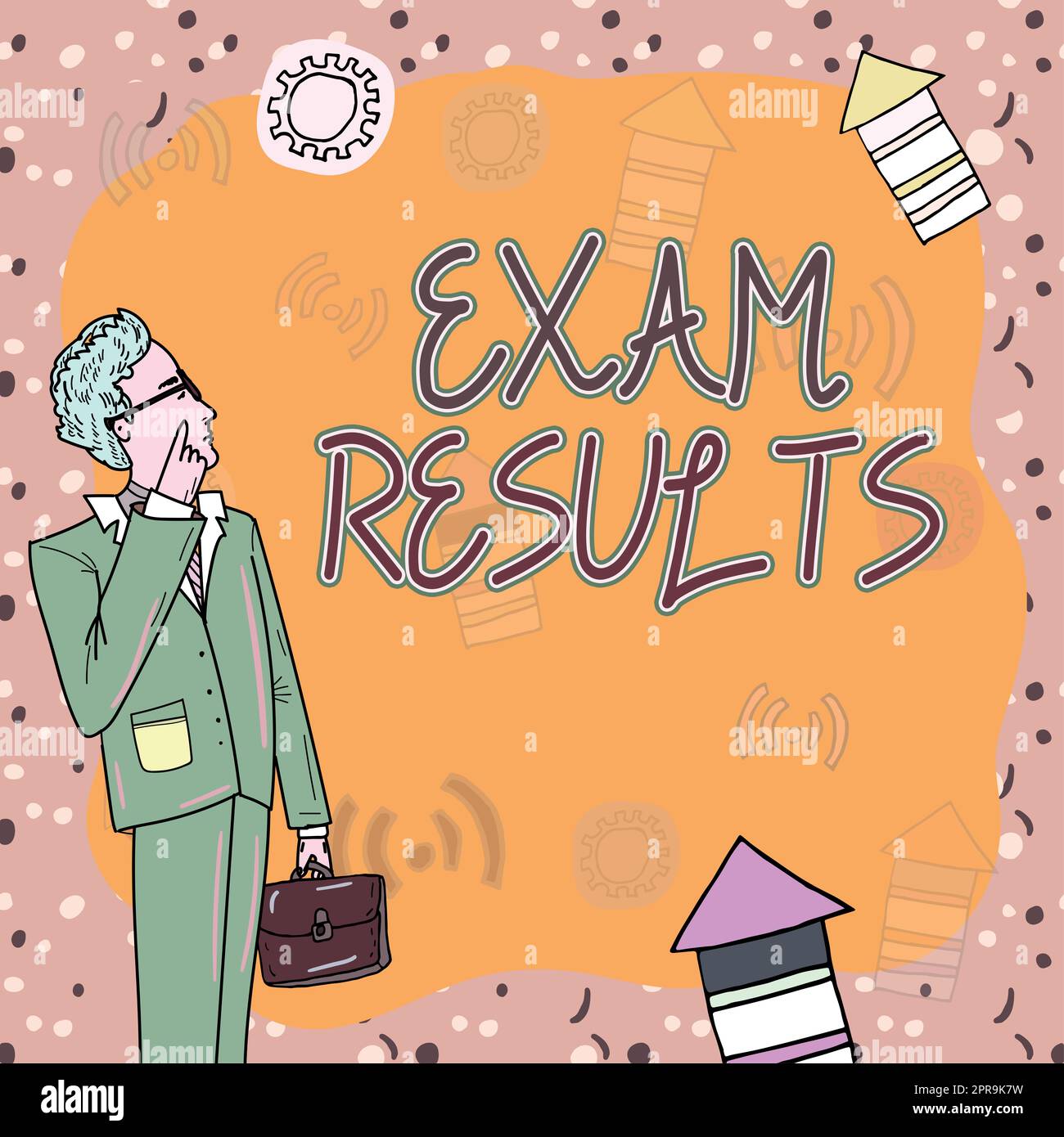 Text caption presenting Exam Results, Business overview An outcome of a ... Text caption presenting Exam Results, Business overview An outcome of a ...