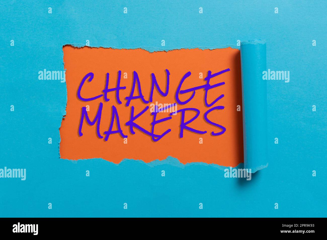 Handwriting text Change Makers. Business showcase Young Turk ...