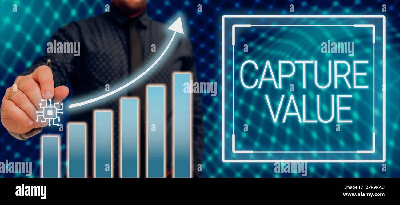 Hand writing sign Capture Value. Internet Concept Customer Relationship ...