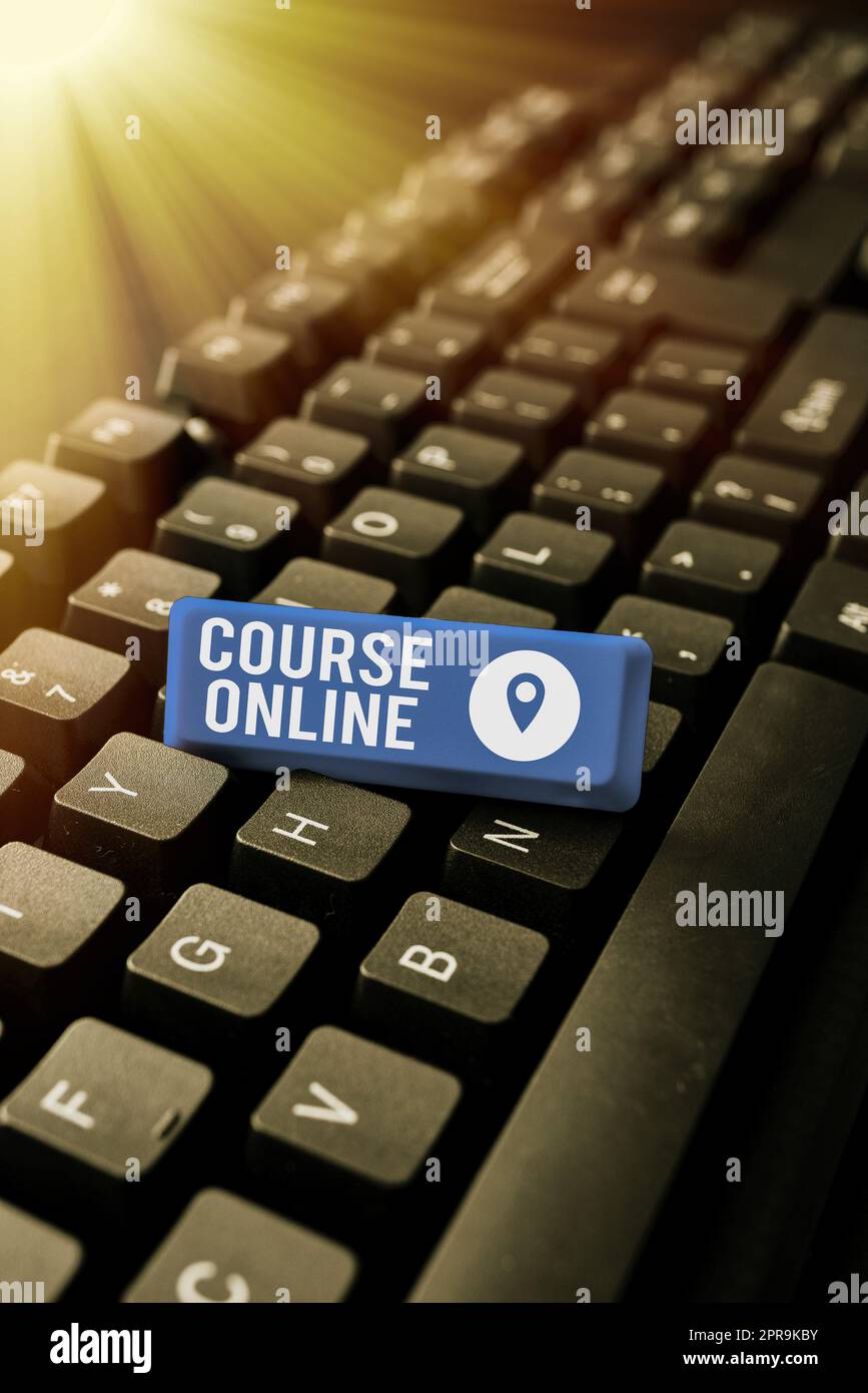 Inspiration showing sign Course Online. Concept meaning eLearning ...