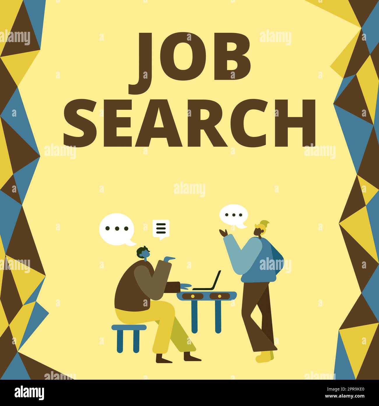 Text caption presenting Job Search, Concept meaning An act of person to ...