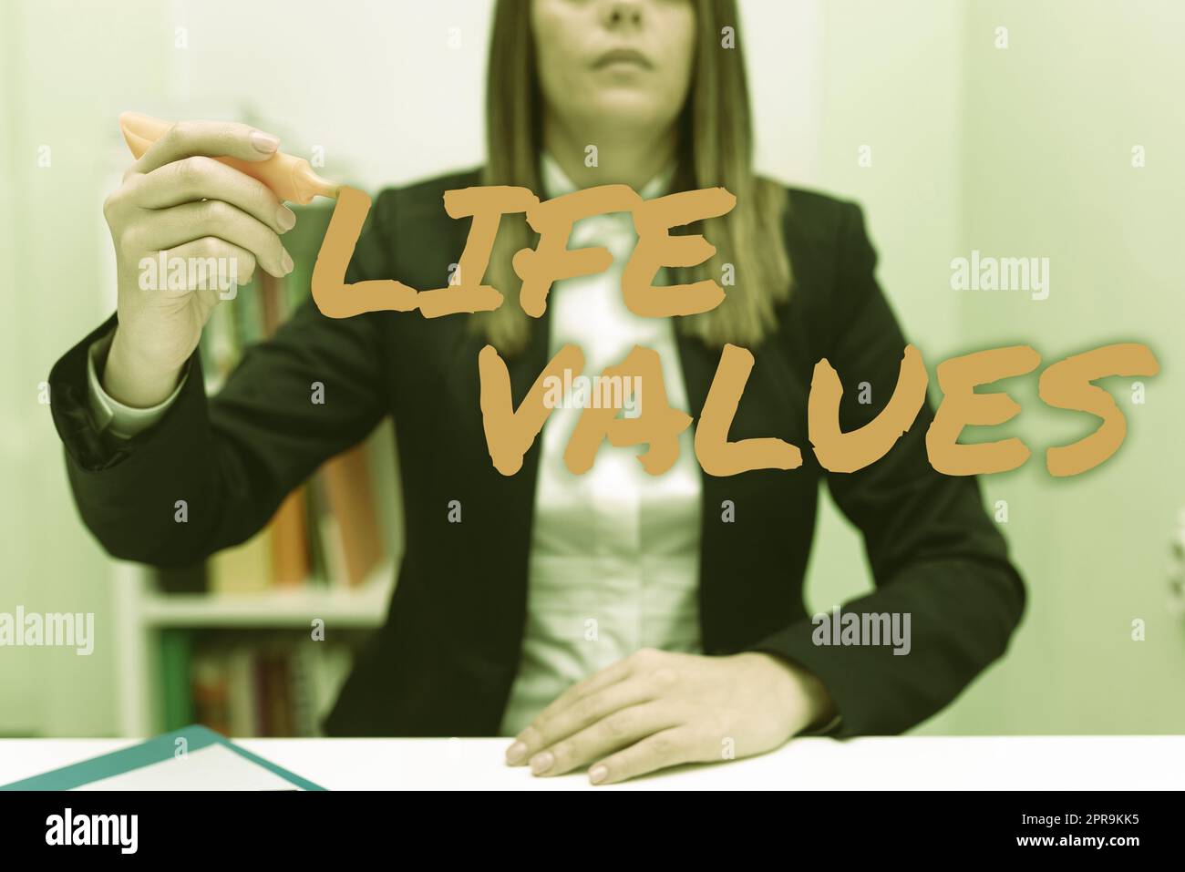 Text sign showing Life Values. Business concept things that you believe ...