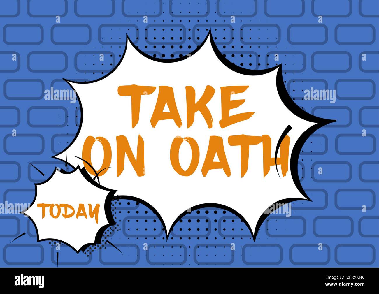 Text sign showing Take On Oath, Business showcase A solemn appeal to a ...