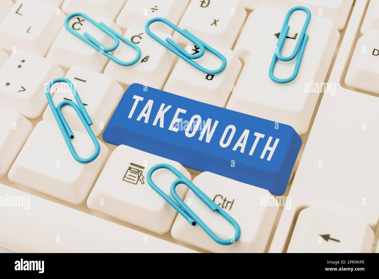 Writing displaying text Take On Oath. Business idea A solemn appeal to ...