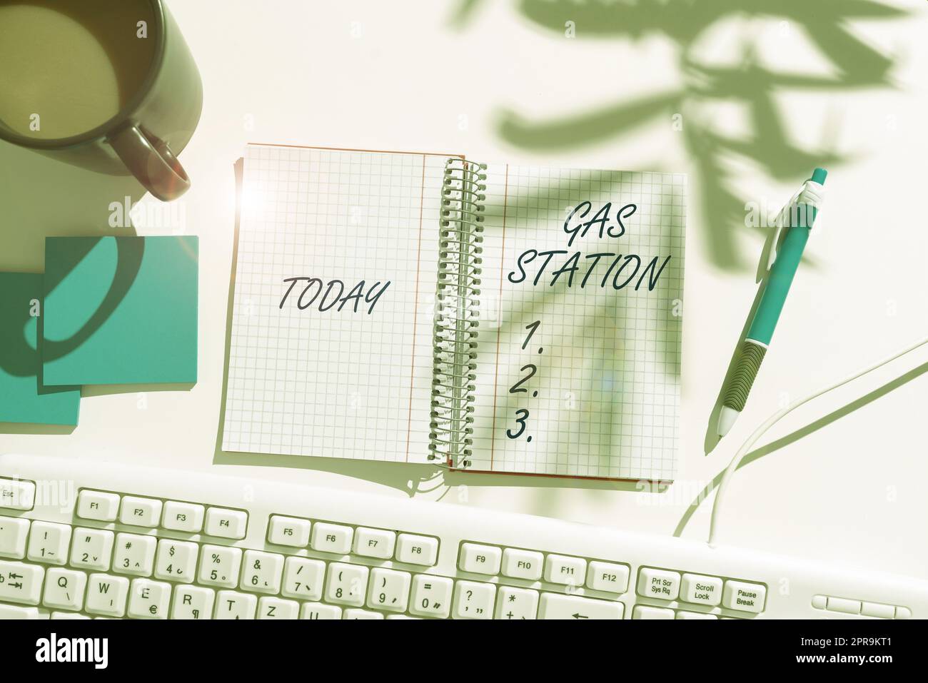 Text sign showing Gas Station. Business concept for servicing motor ...