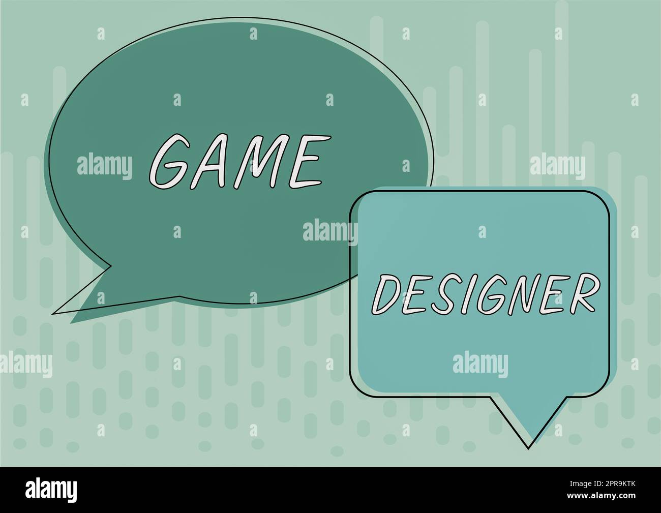 Handwriting text Game Designer, Business overview Campaigner Pixel ...