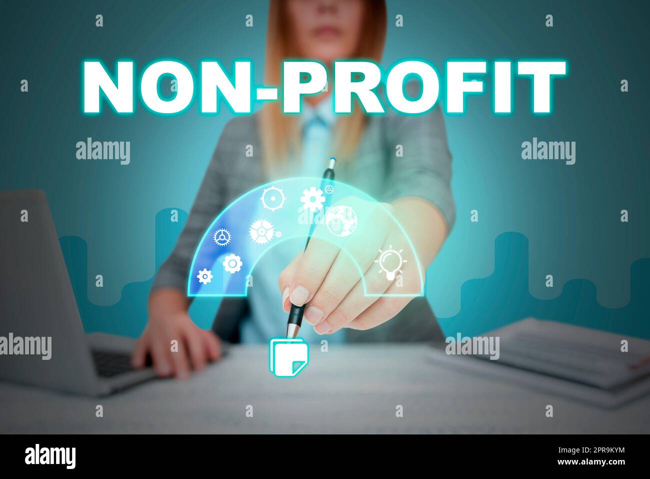 Conceptual caption Non Profit. Word for providing products or service ...