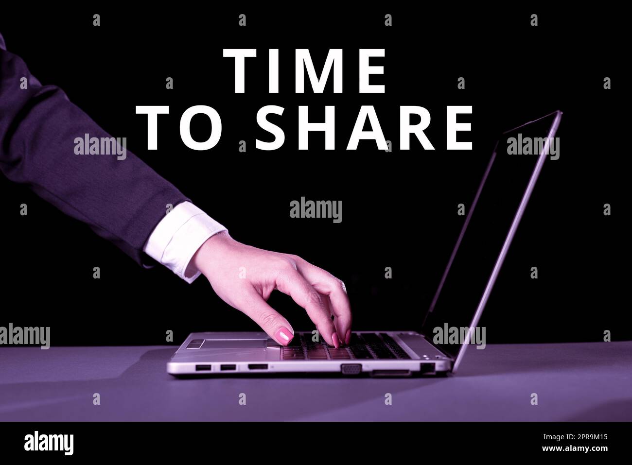 Text caption presenting Time To Share. Business approach Communicate ...