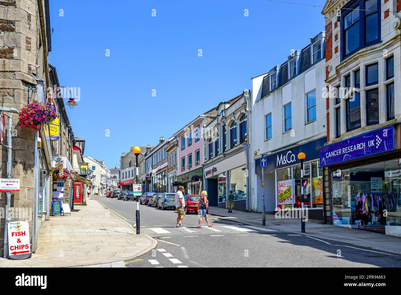 Higher Fore Street, Redruth, Cornwall, England, United Kingdom Stock ...