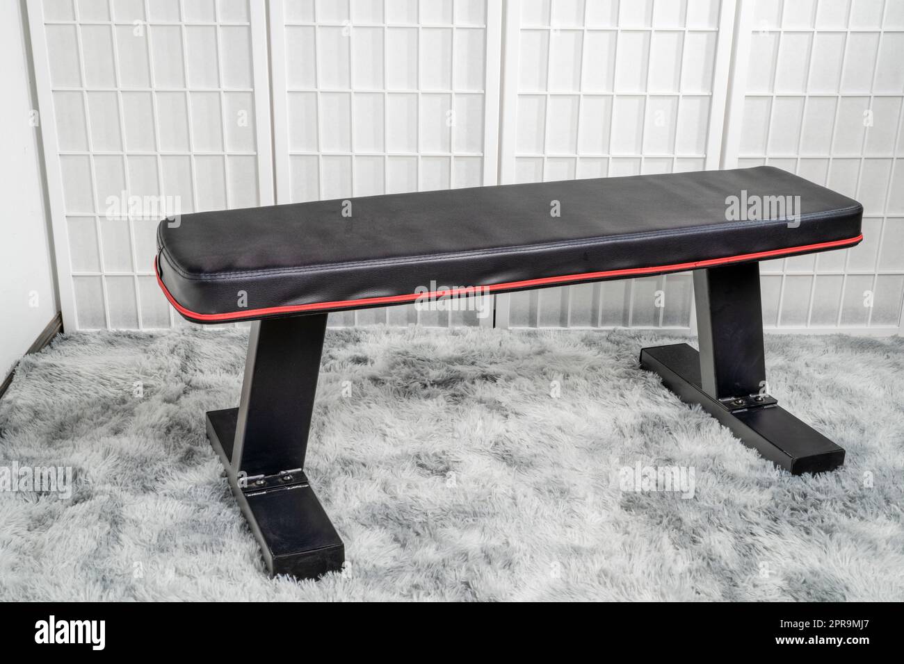 exercise bench in a home gym, fitness concept Stock Photo - Alamy