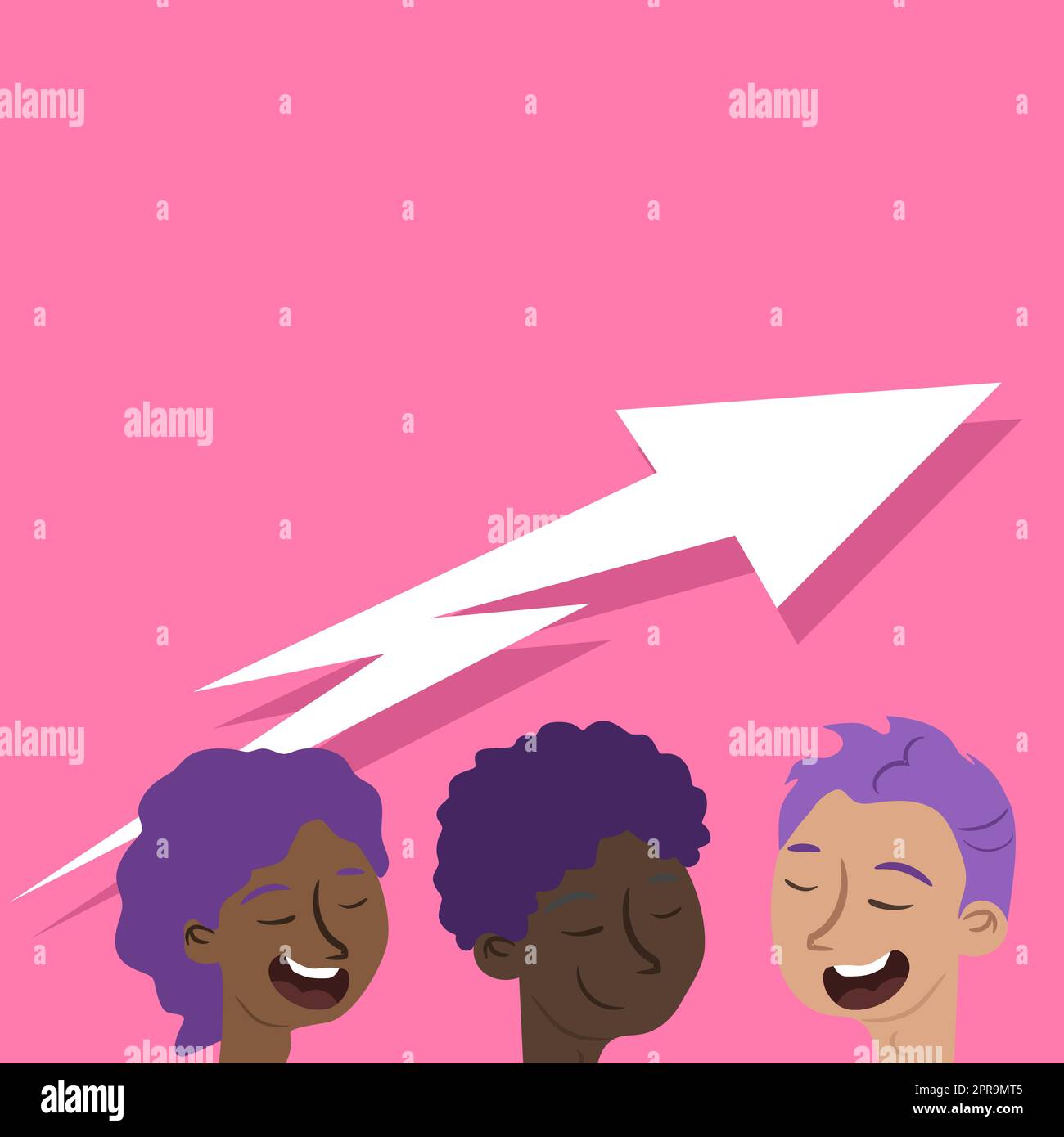 Colleagues Thinking Talking New Innovative Ideas. Three People ...