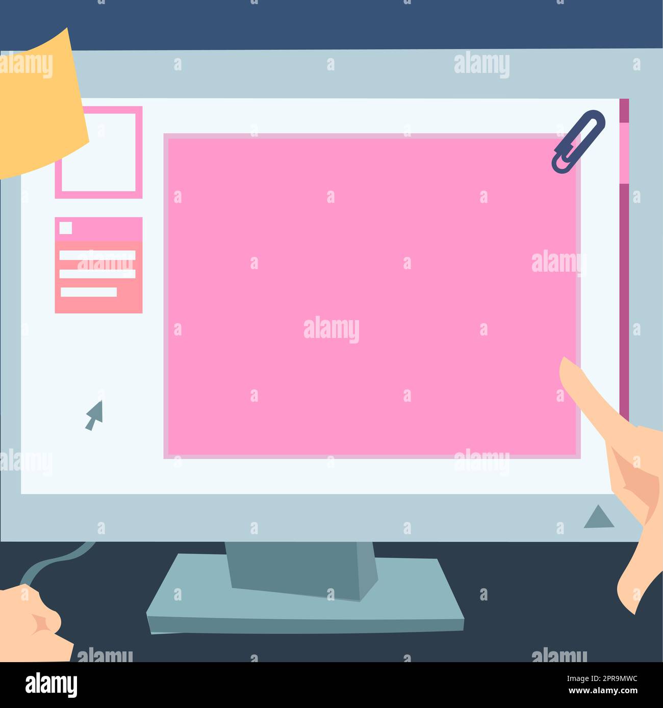 Hand Touching Screen Of Desktop Inside Web Browser Showing Recent ...