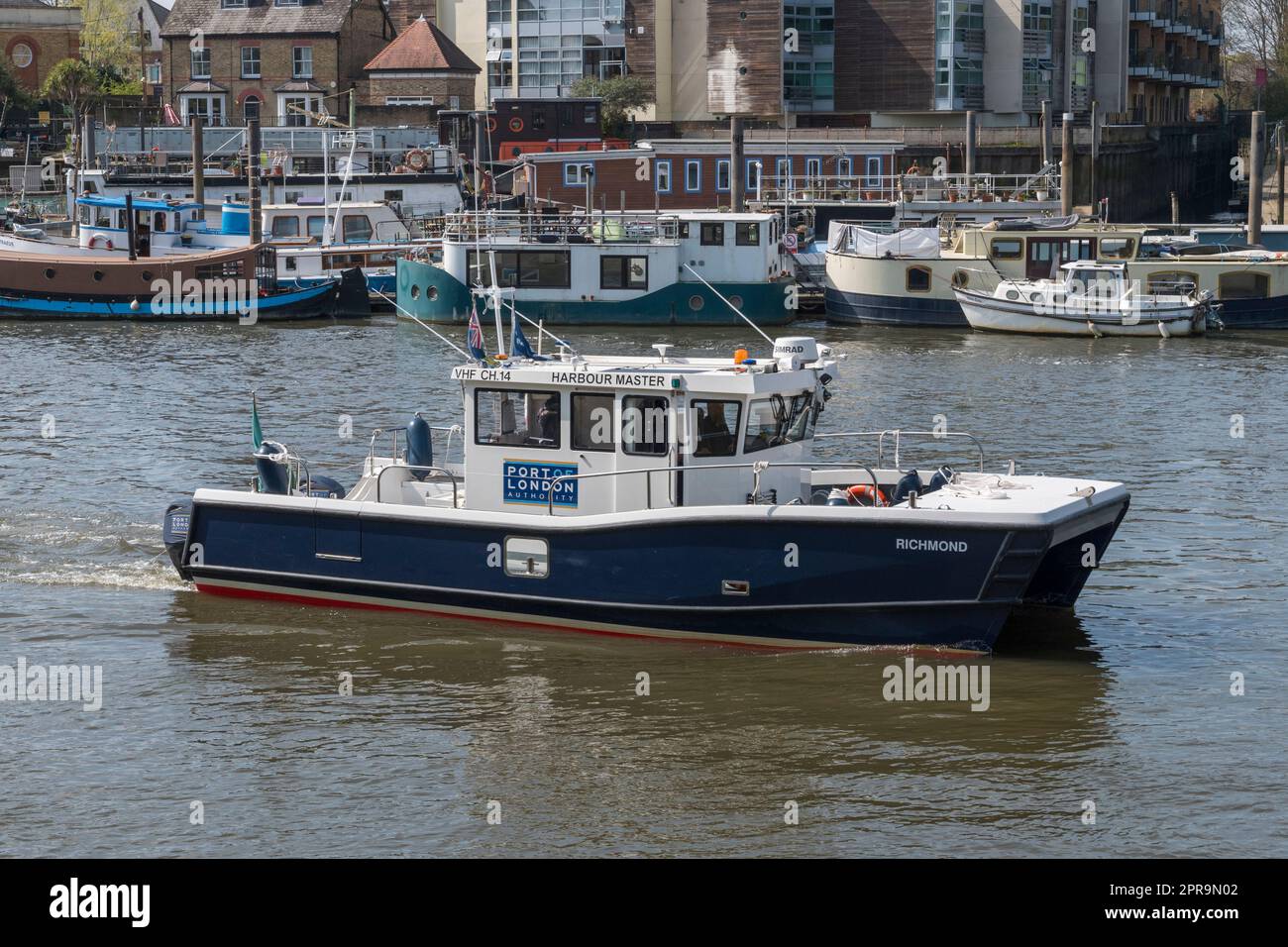 A Harbour Master boat from the Port of London Authority on the River ...