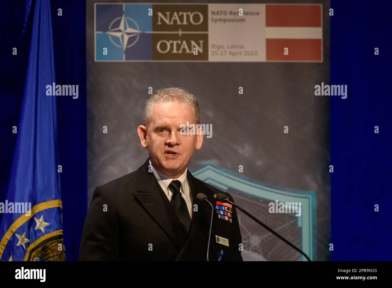 RIGA, LATVIA. 26th April 2023. Guy Robinson, Chief of Staff to Supreme ...