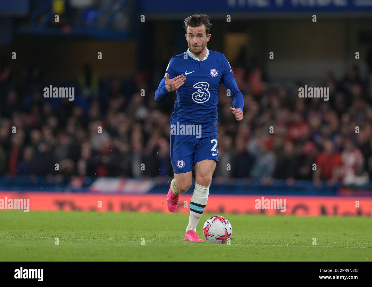 London, UK. 26th Apr, 2023. Ben Chilwell of Chelsea during the Chelsea ...
