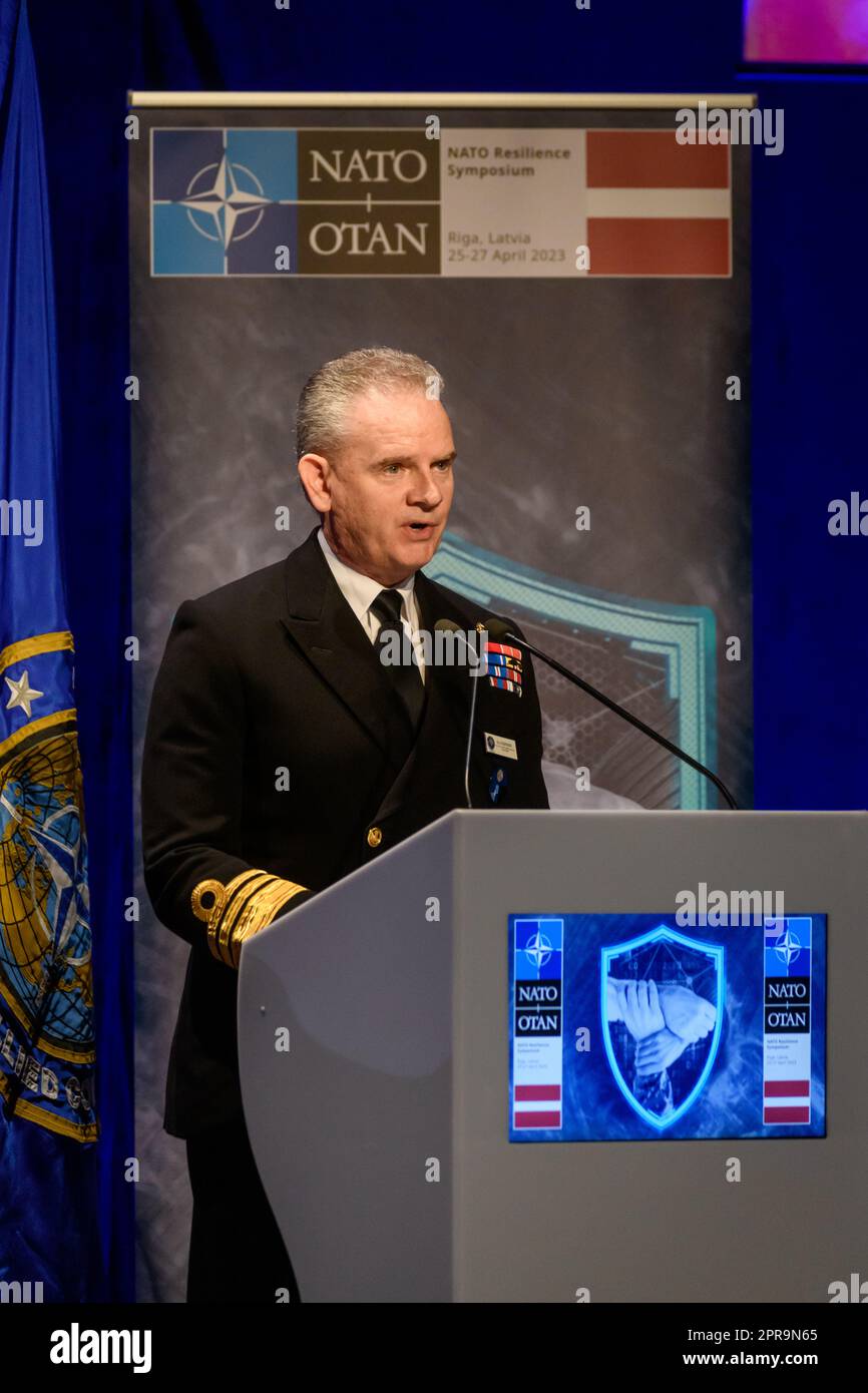 RIGA, LATVIA. 26th April 2023. Guy Robinson, Chief of Staff to Supreme ...