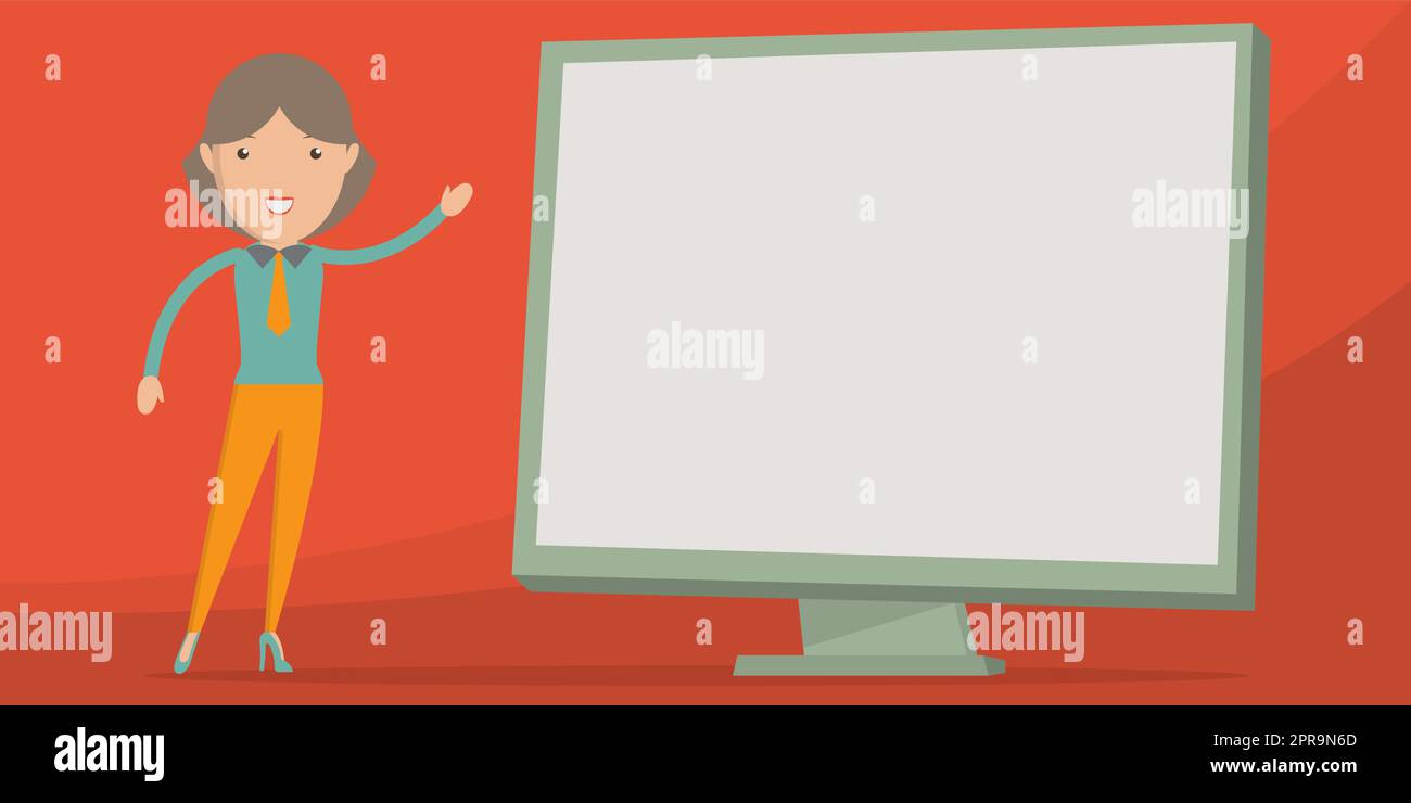 Instructor Drawing Palm Pointing Board Showing New Lessons. Teacher ...