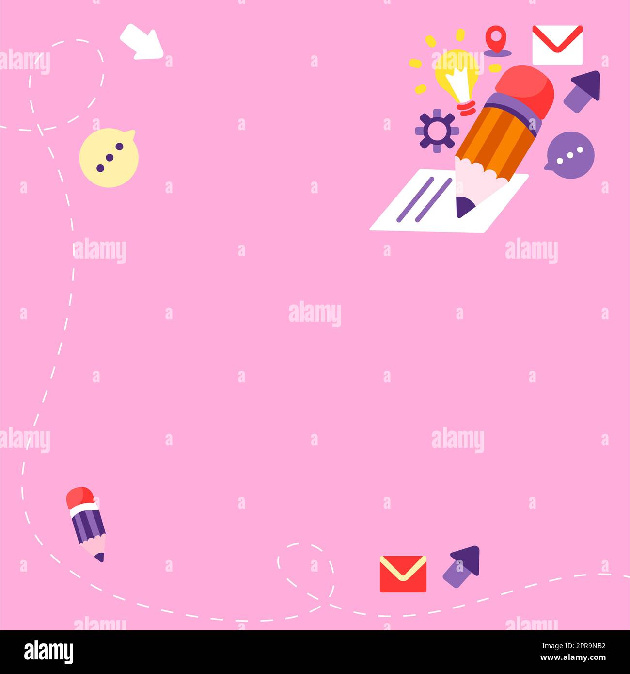 Current writing letter Stock Vector Images - Alamy