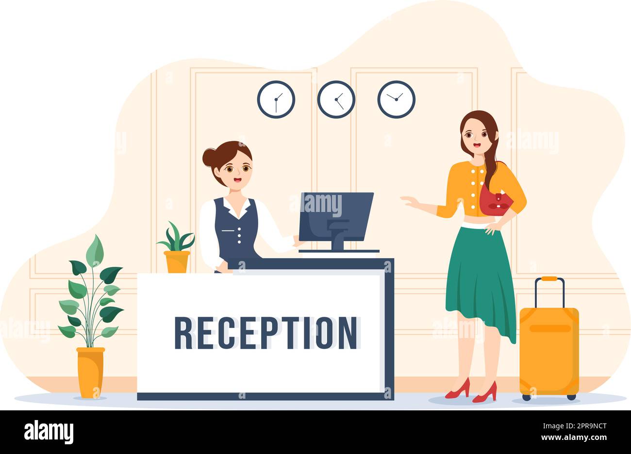 Hotel Receptionist Clipart