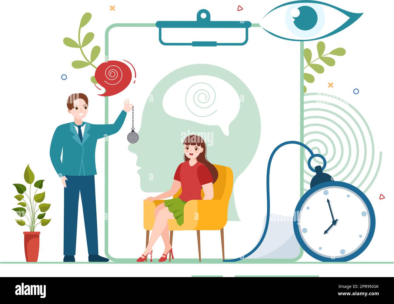 Hypnosis with Black and White Spirals Creating an Altered State of Mind ...