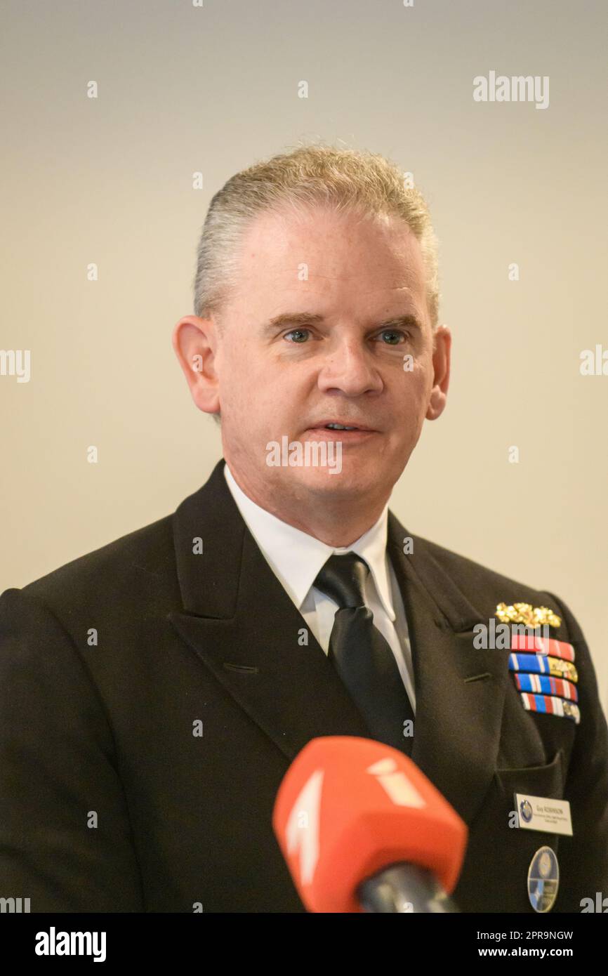 RIGA, LATVIA. 26th April 2023. Guy Robinson, Chief of Staff to Supreme ...