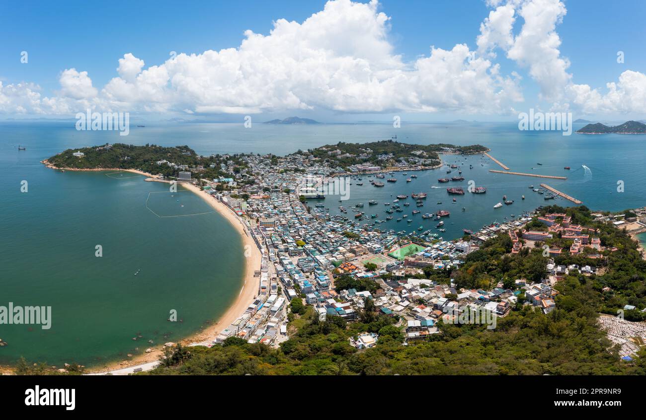 Top view of Cheung Chau island Stock Photo - Alamy