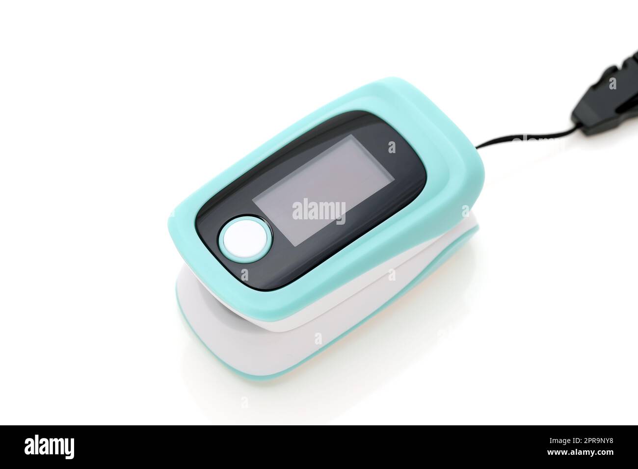 Pulse oximeter device on white background, healthcare monitoring ...