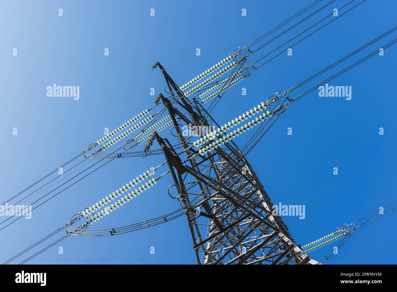 Bottom view transmission tower hi-res stock photography and images - Alamy
