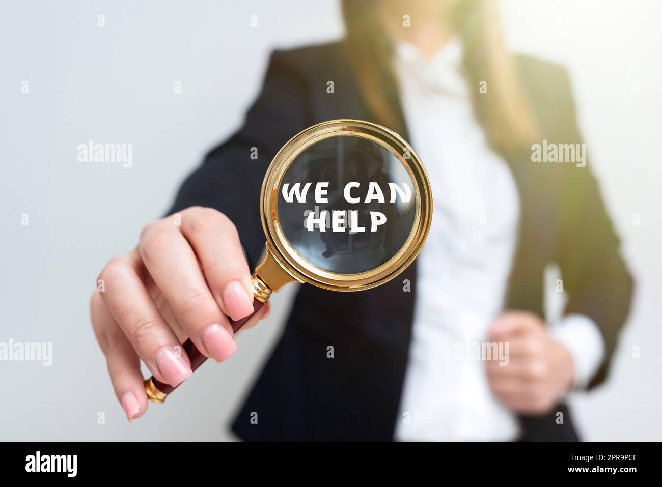 Text showing inspiration We Can Help. Business overview Let us support ...