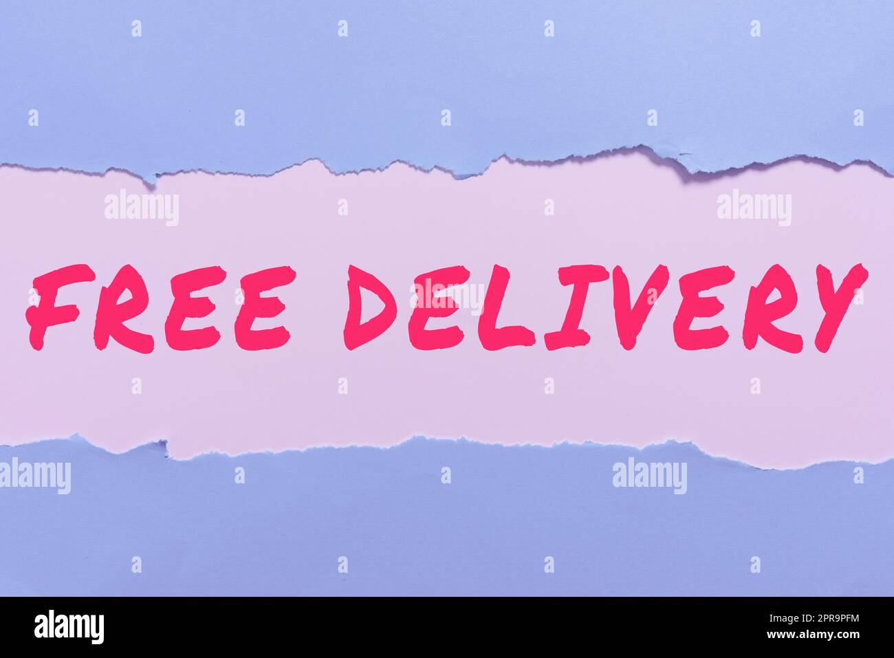 Sign displaying Free Delivery. Internet Concept Shipping Package Cargo ...