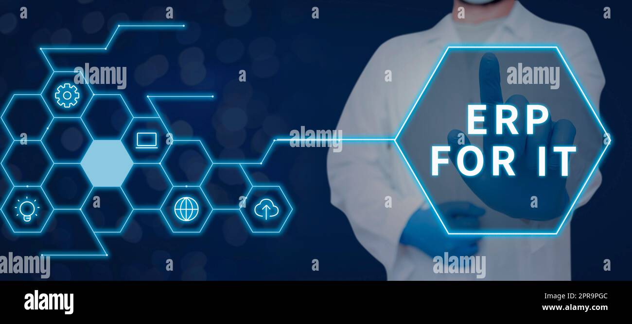 Text showing inspiration Erp For It. Business approach Enterprise ...