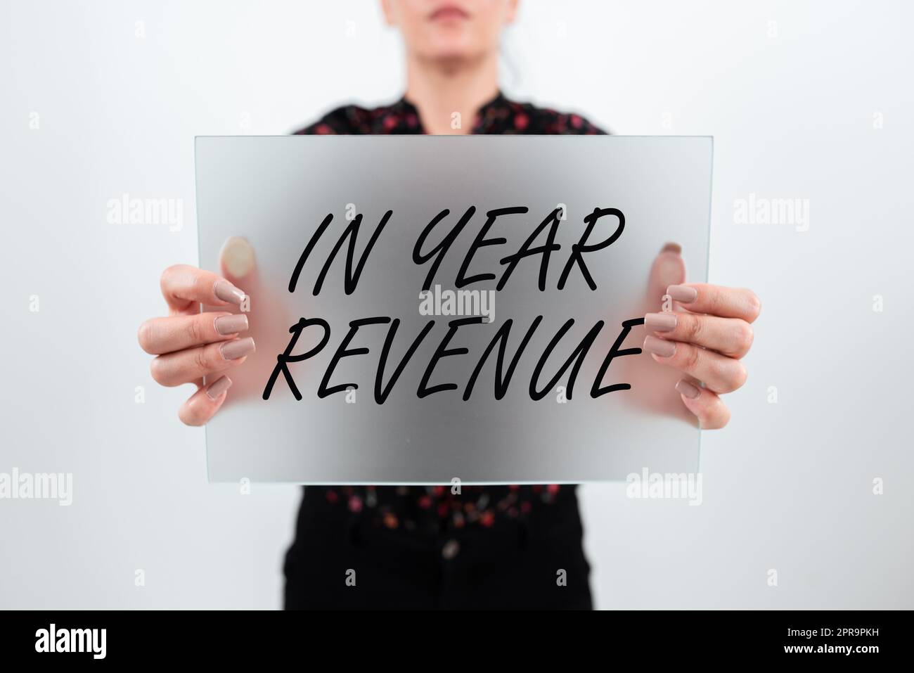 Conceptual display In Year Revenue. Business showcase Annual business ...