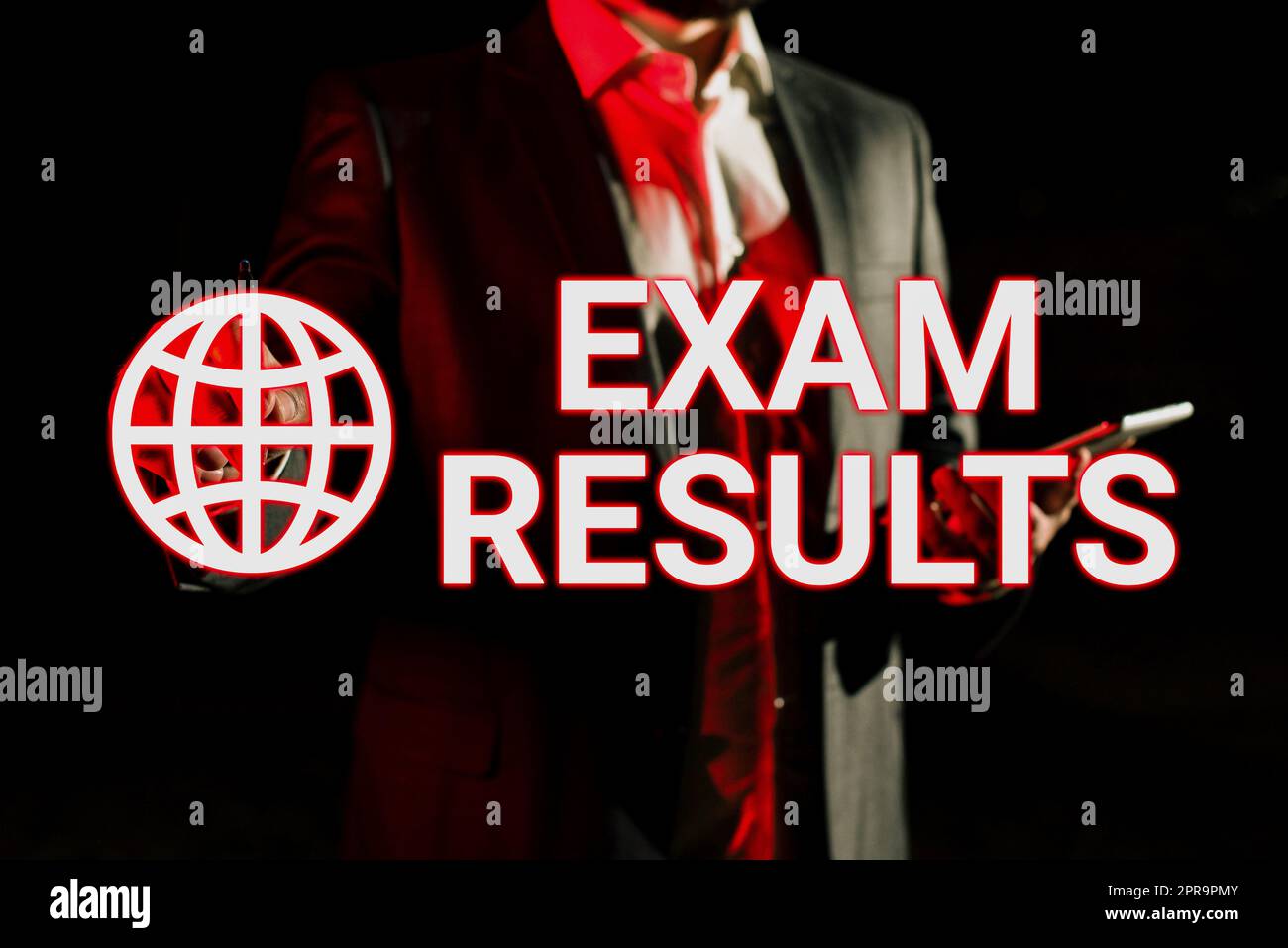 Conceptual display Exam Results. Business idea An outcome of a formal ...