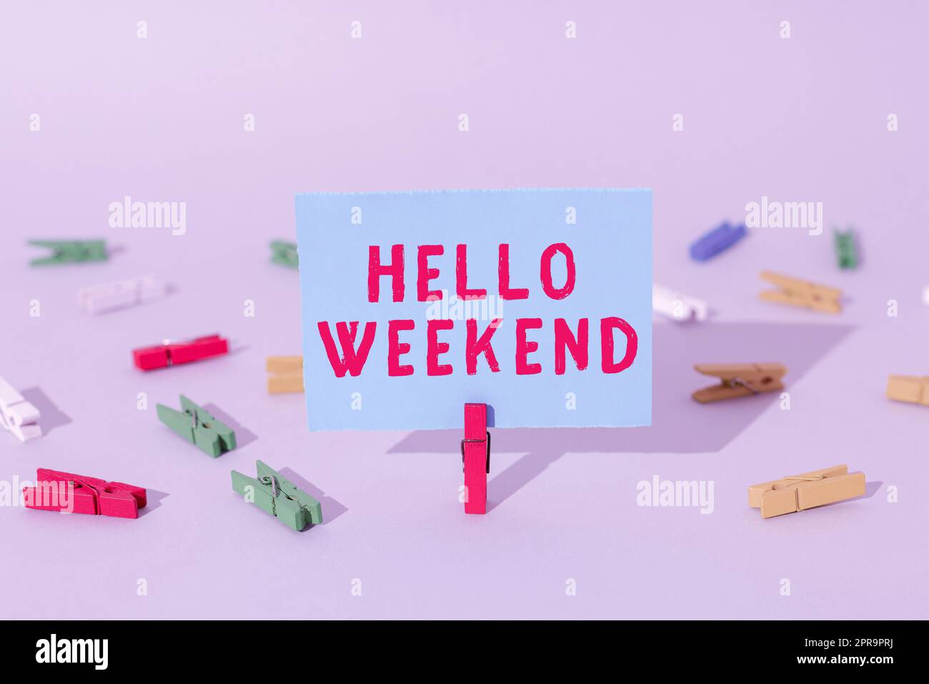 Text caption presenting Hello Weekend. Business idea Getaway Adventure ...