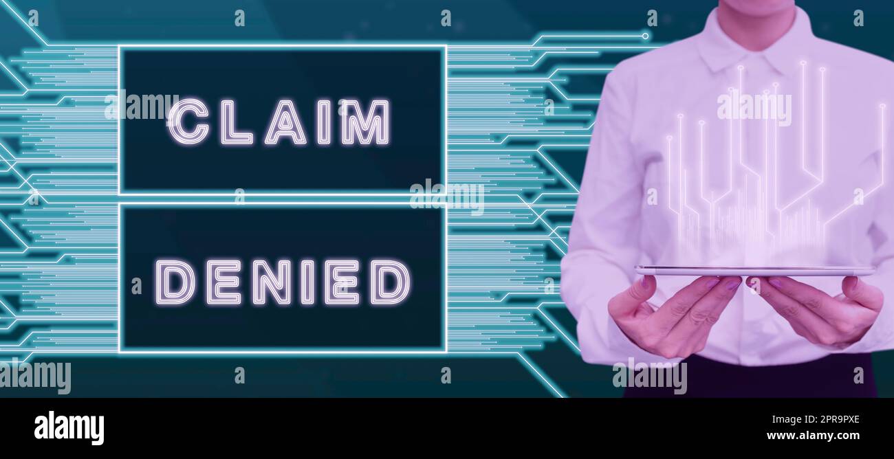 Inspiration showing sign Claim Denied. Concept meaning Requested ...