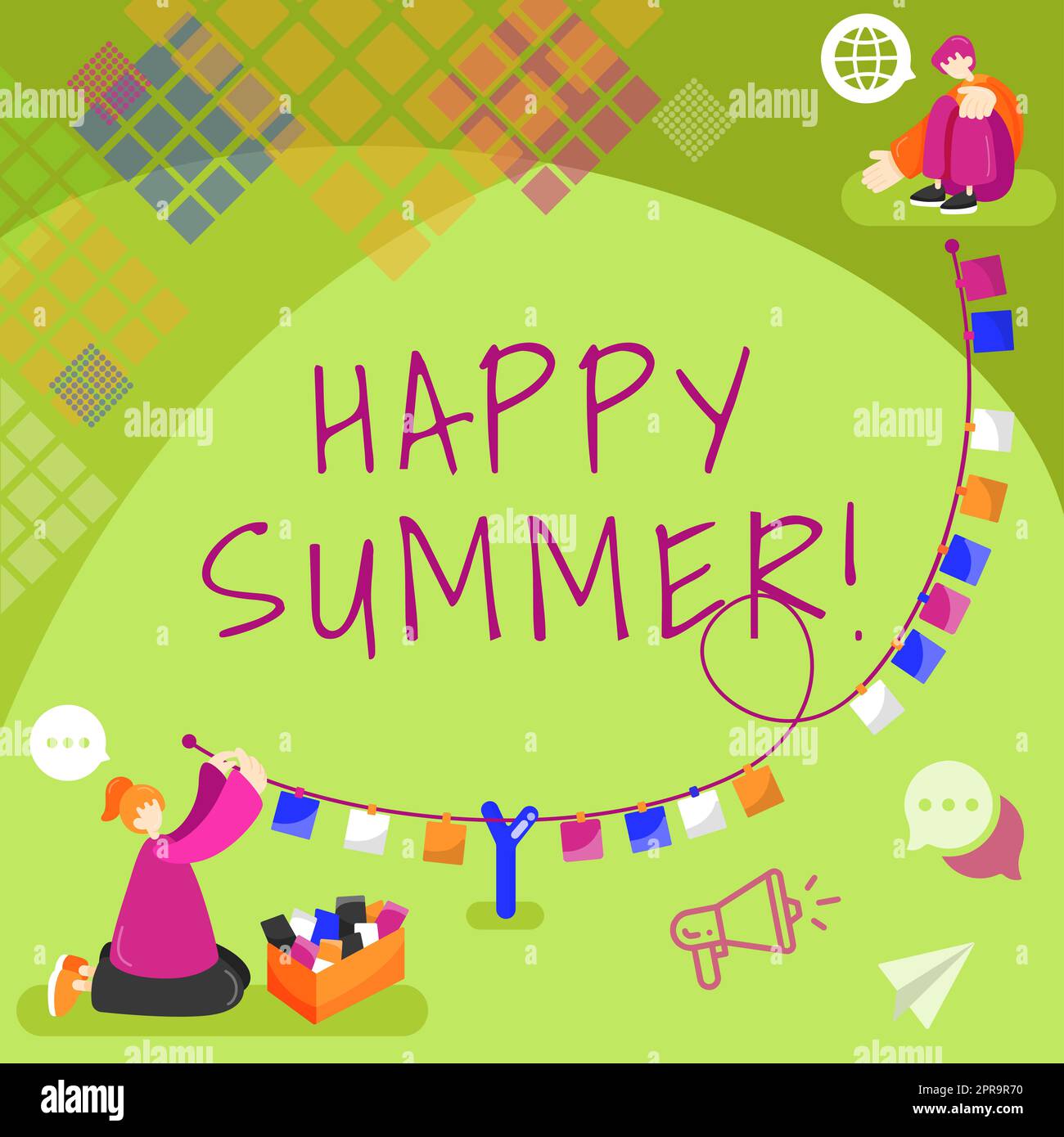 Conceptual display Happy Summer, Internet Concept Beaches Sunshine ...