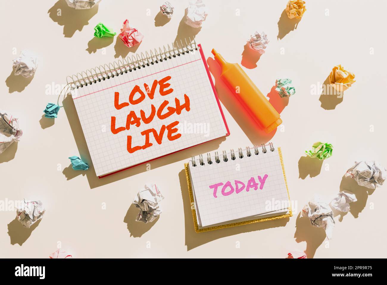 Handwriting text Love Laugh Live. Business overview Be inspired ...