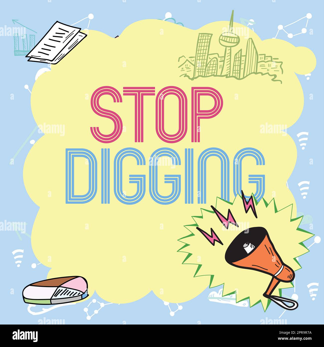 Conceptual caption Stop Digging, Word Written on Prevent Illegal ...