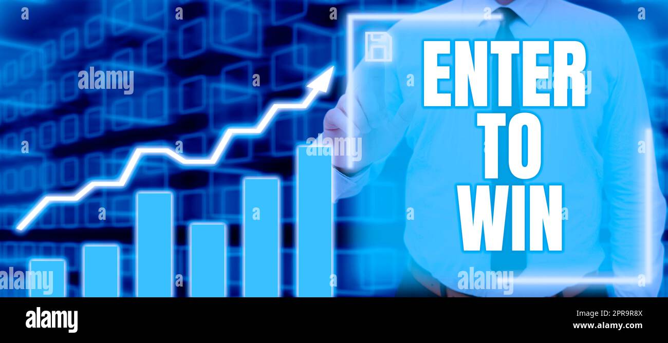 Inspiration showing sign Enter To Win. Business overview Sweepstakes ...