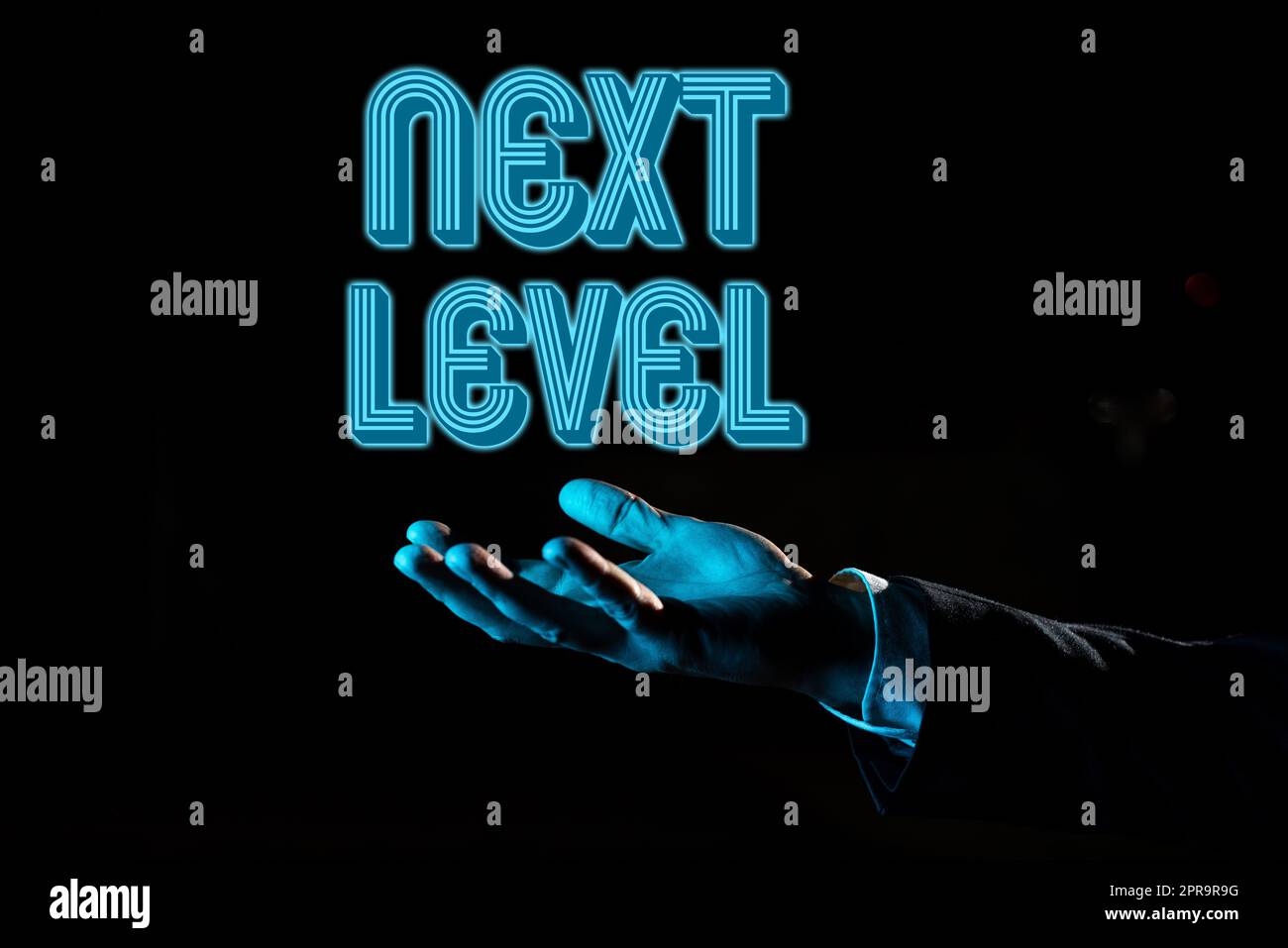 Handwriting Text Next Level Internet Concept Having More Than One Floor And Referring To After