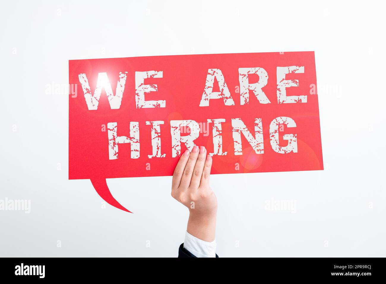 Sign displaying We Are Hiring. Word Written on Workforce Wanted HR ...