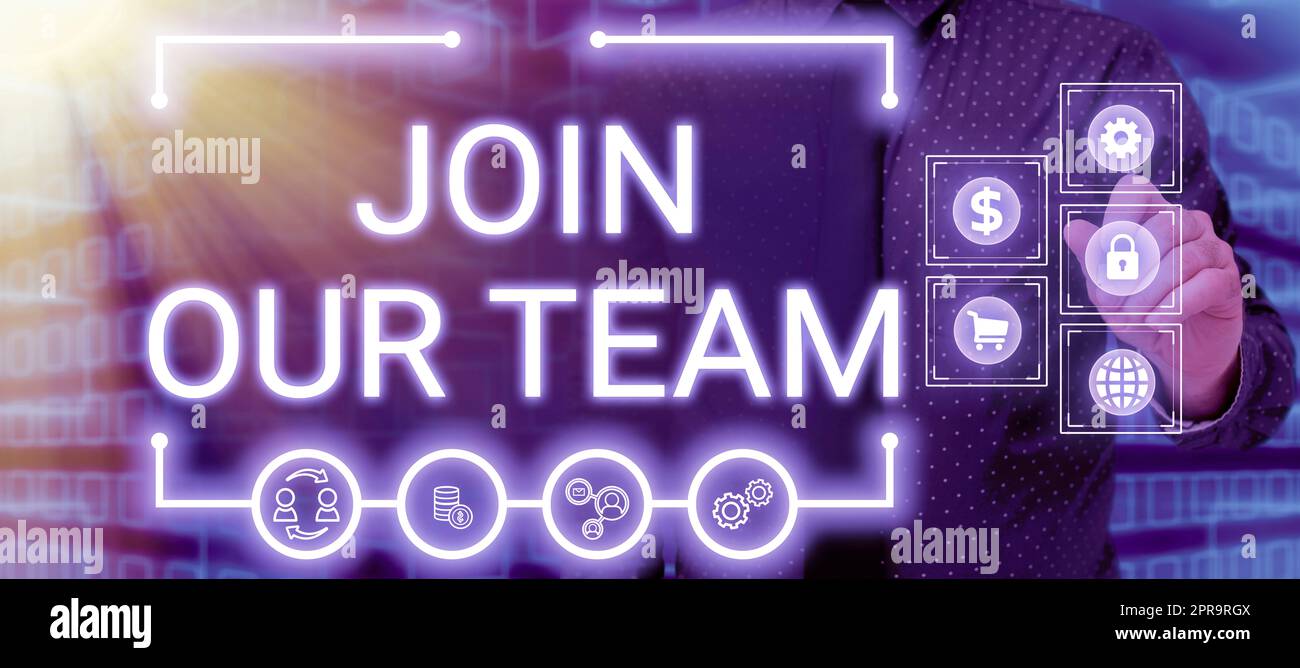 Handwriting text Join Our Team. Business approach Allied Associate Work ...